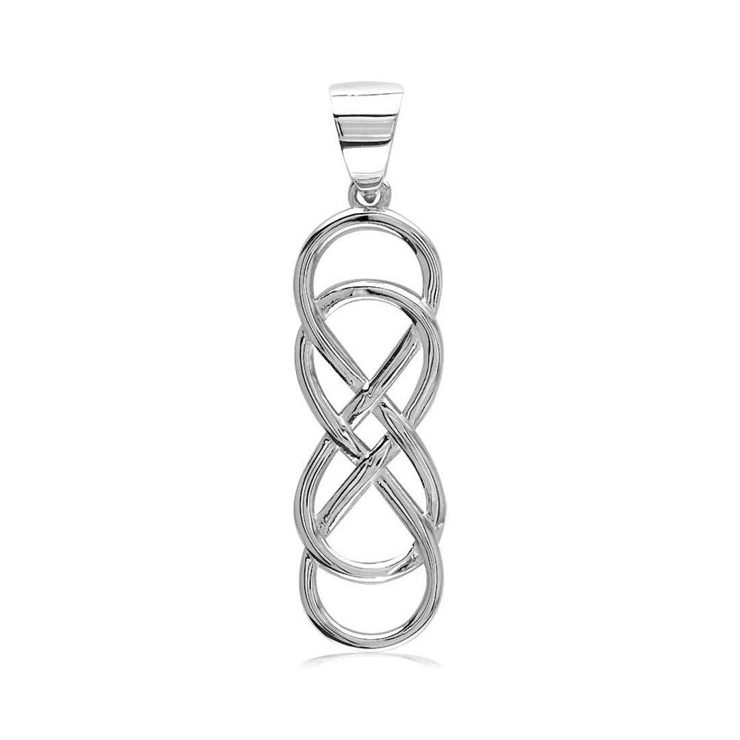 Large Double Infinity Symbol Charm 10mm X 30mm Sterling Silver ...