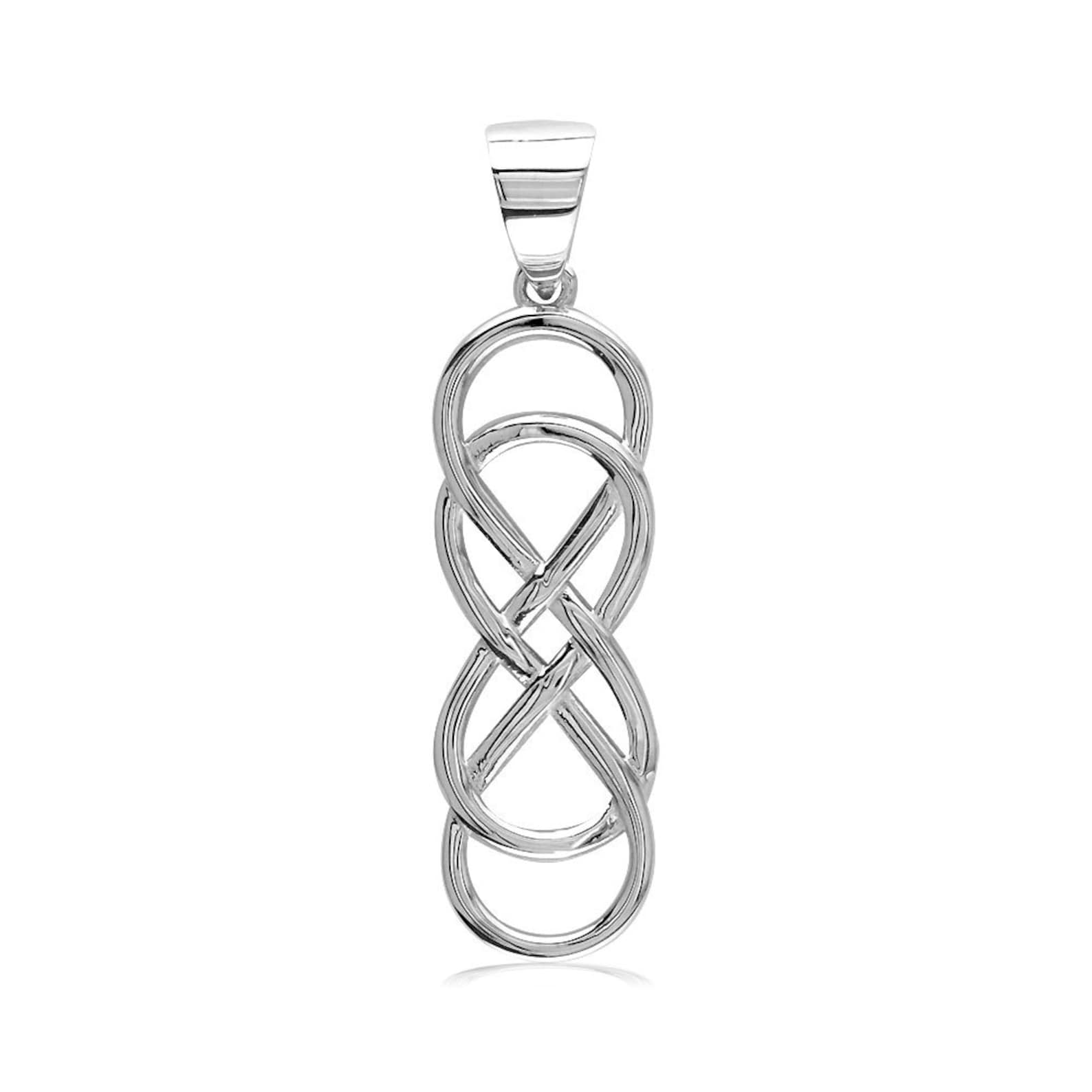 Large Double Infinity Symbol Charm 10mm X 30mm Sterling Silver | Etsy
