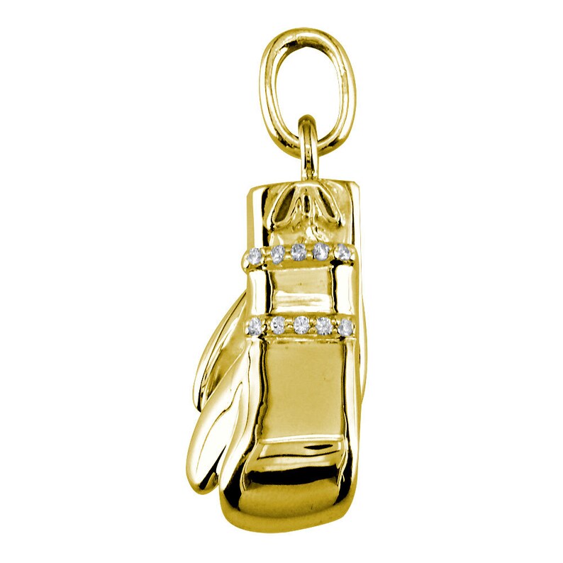Diamond Boxing Gloves Pendant 0.80CT in 14K Yellow Gold 1.25 - Etsy