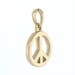 Small Peace Charm in 18k Yellow Gold - Etsy