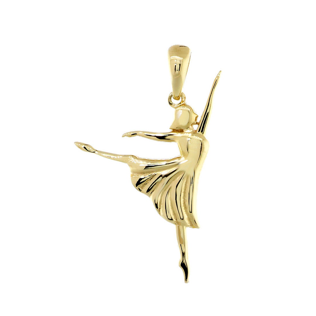 3D Dancer Charm in 18k Yellow Gold - Etsy