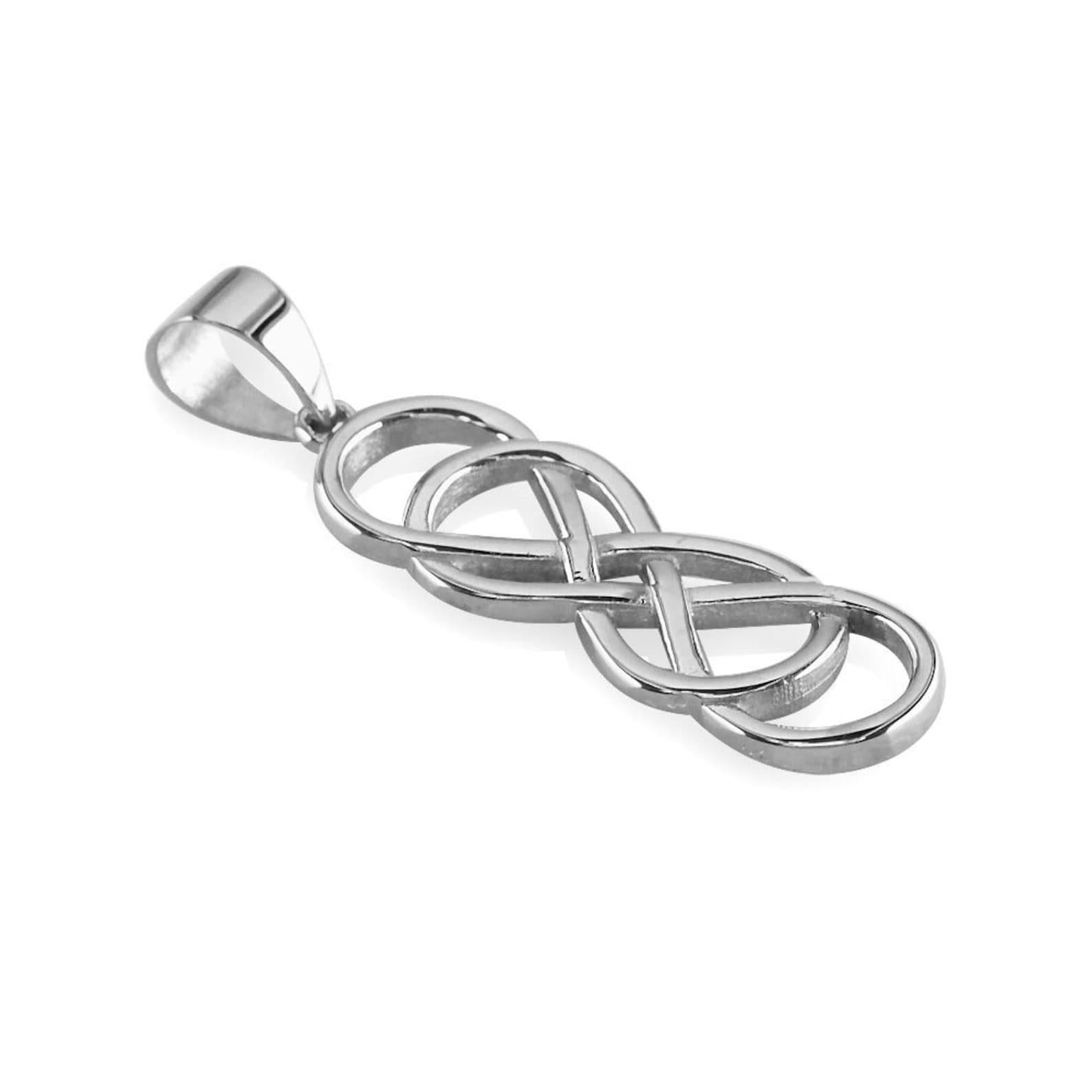 Large Double Infinity Symbol Charm 10mm X 30mm Sterling Silver | Etsy