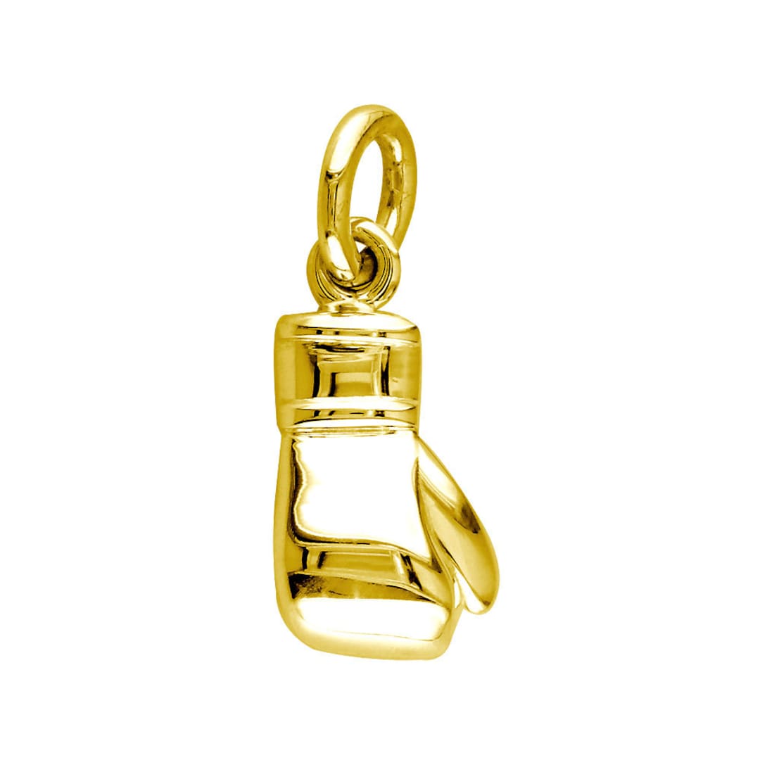 Solid Boxing Glove Charm in 14k Yellow Gold - Etsy