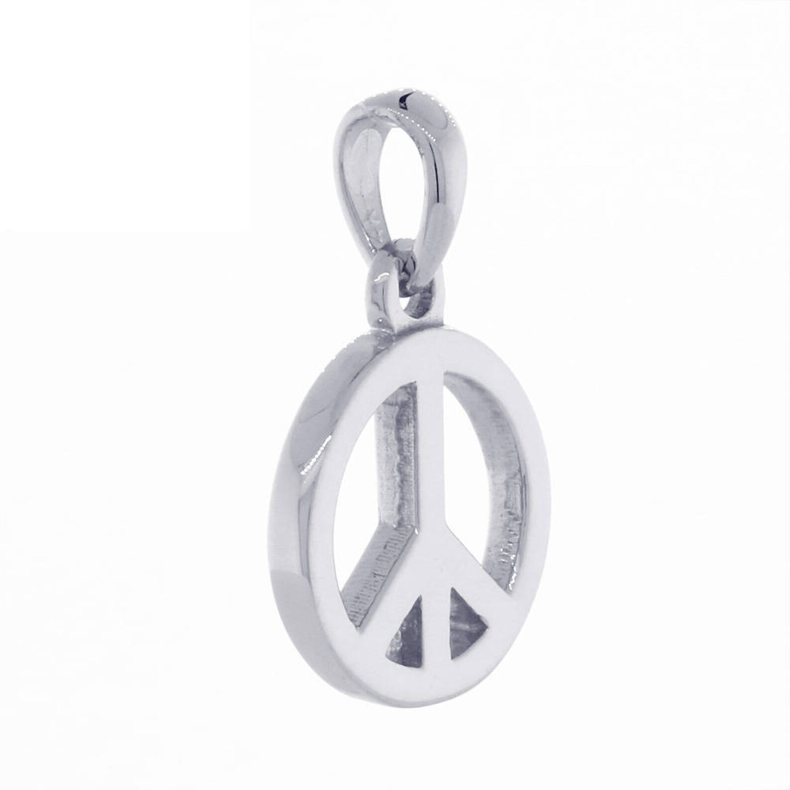 Small Peace Charm in Sterling Silver - Etsy