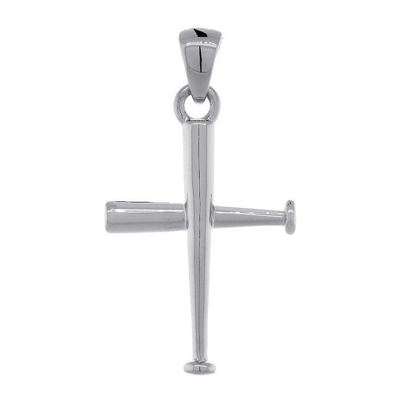 26mm Cross Baseball Bats Charm in Sterling Silver - Etsy