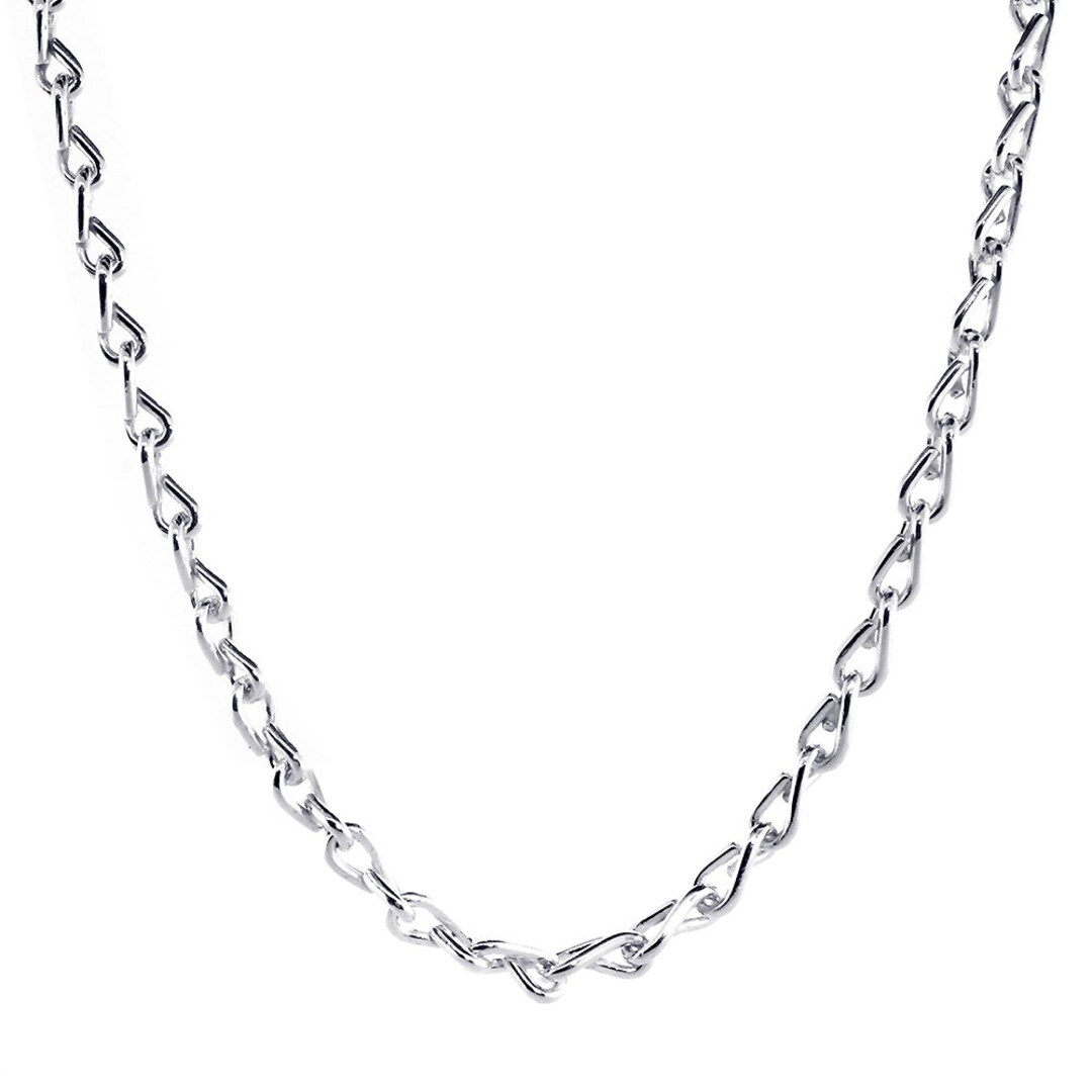 Mens Hardware Link Chain, 24 Inch in Sterling Silver - Etsy
