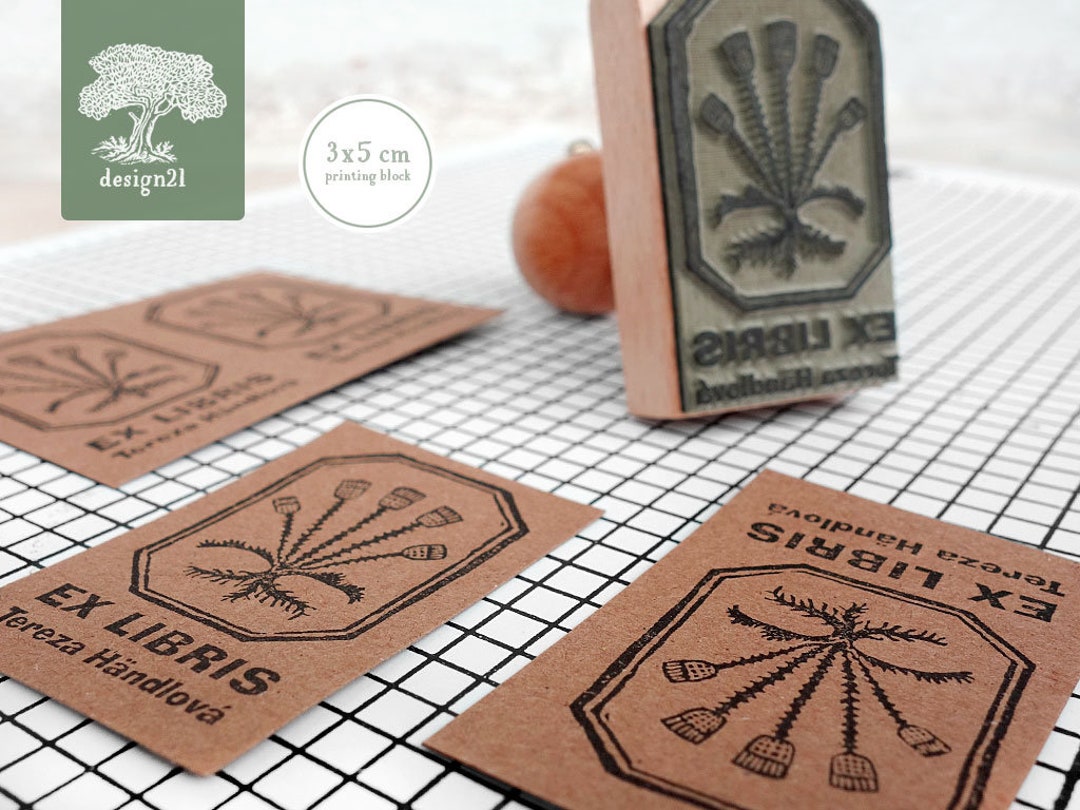 Thistle: Personalised Rubber Stamp (3x5 Cm) - Etsy