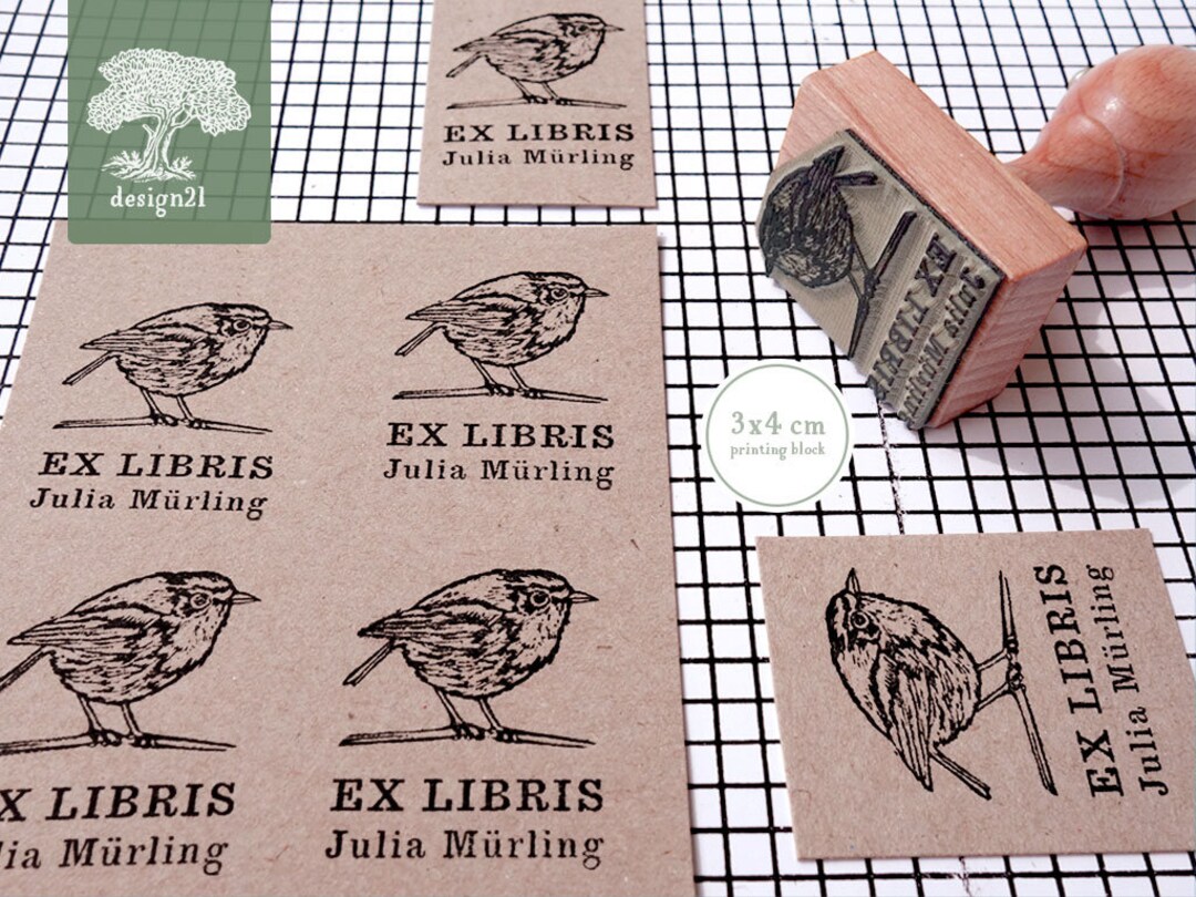 Robin: Personalised Stamp 3x4 Cm - Etsy