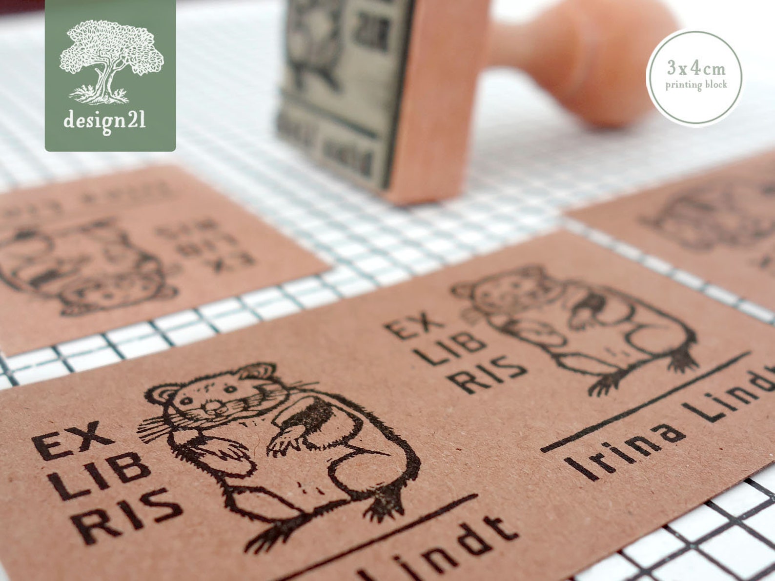 Hamster: Personalised Rubber Stamp 3x4 Cm - Etsy