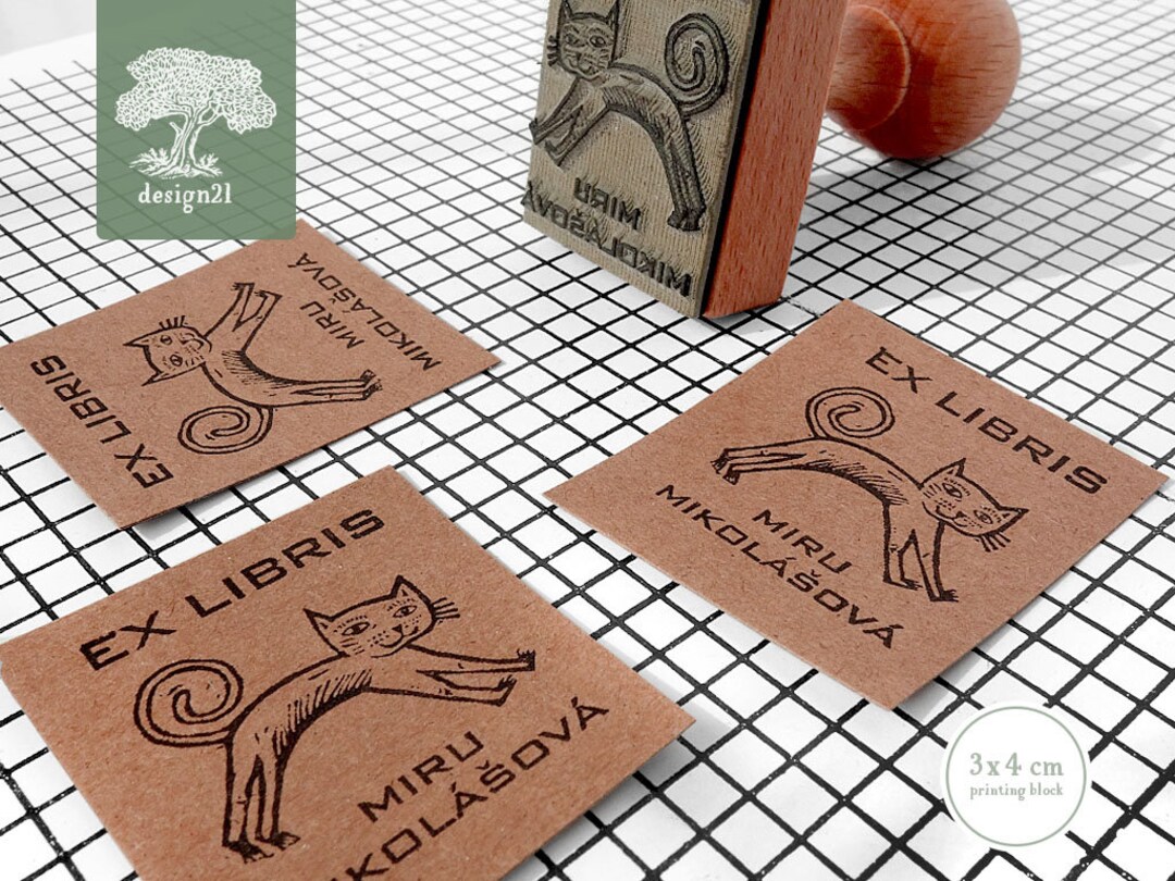 Cat: Personalised Stamp (3x4 Cm) - Etsy