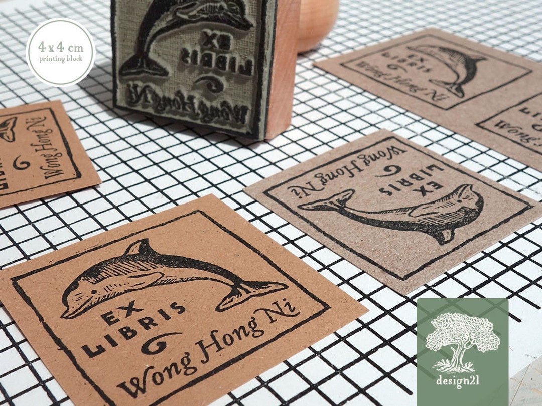 Dolphin: Personalisated Stamp (4x4 Cm) - Etsy