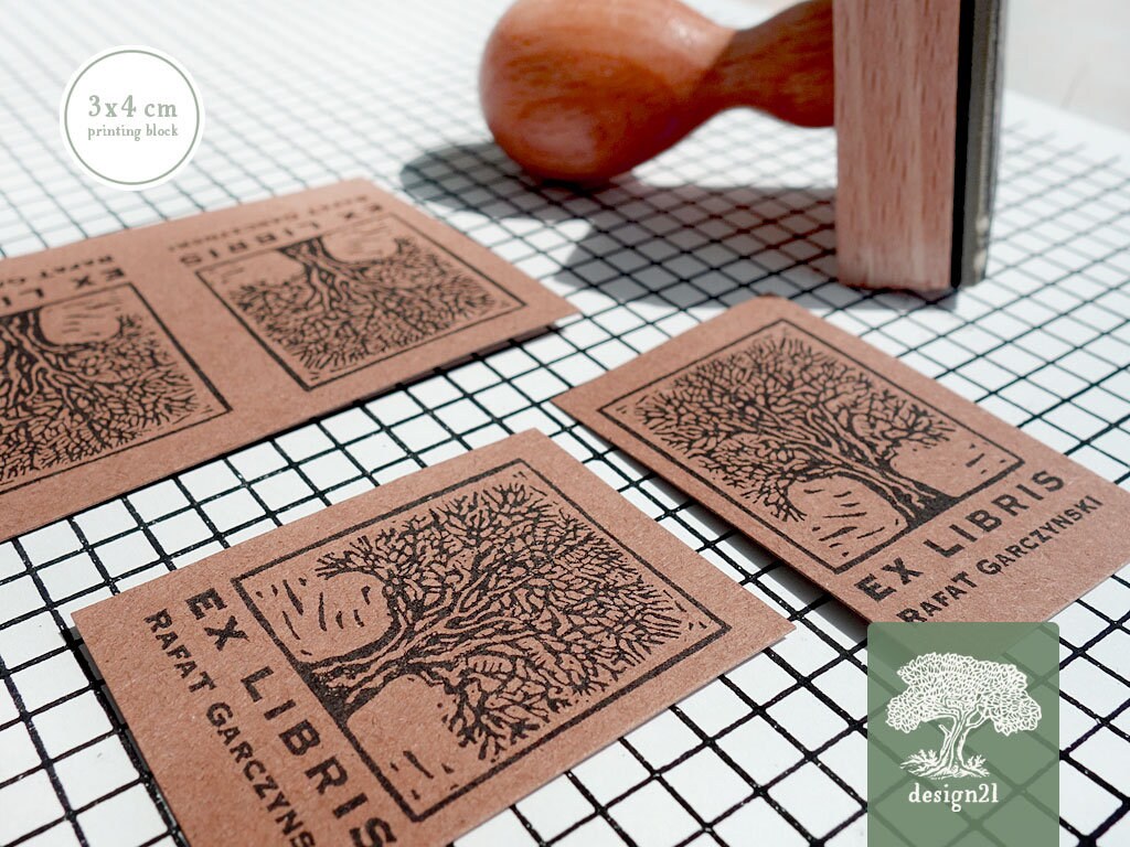 Tree: Personalised Rubber Stamp 3x4 Cm - Etsy