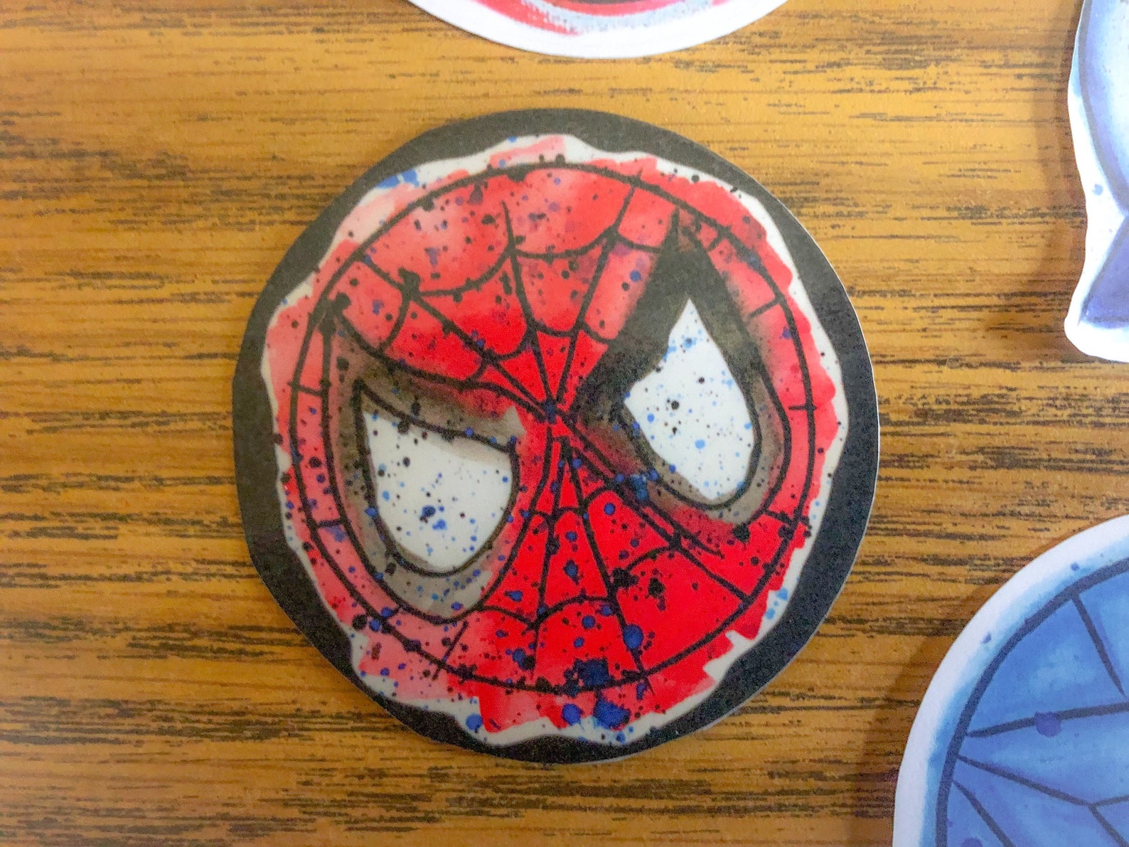 Marval Avengers Logo Watercolor Painting Waterproof Sticker | Etsy