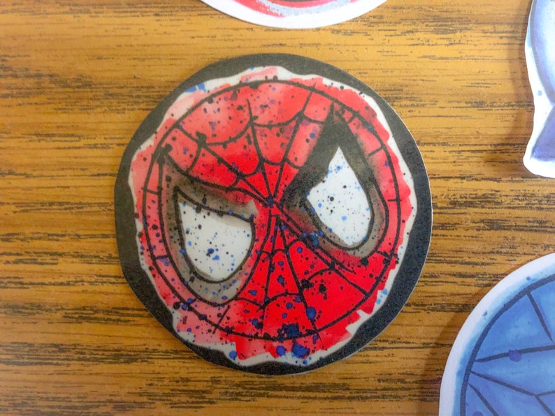 Marval Avengers Logo Watercolor Painting Waterproof Sticker | Etsy