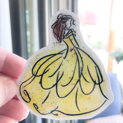 Belle Vinyl Sticker Trio - Etsy