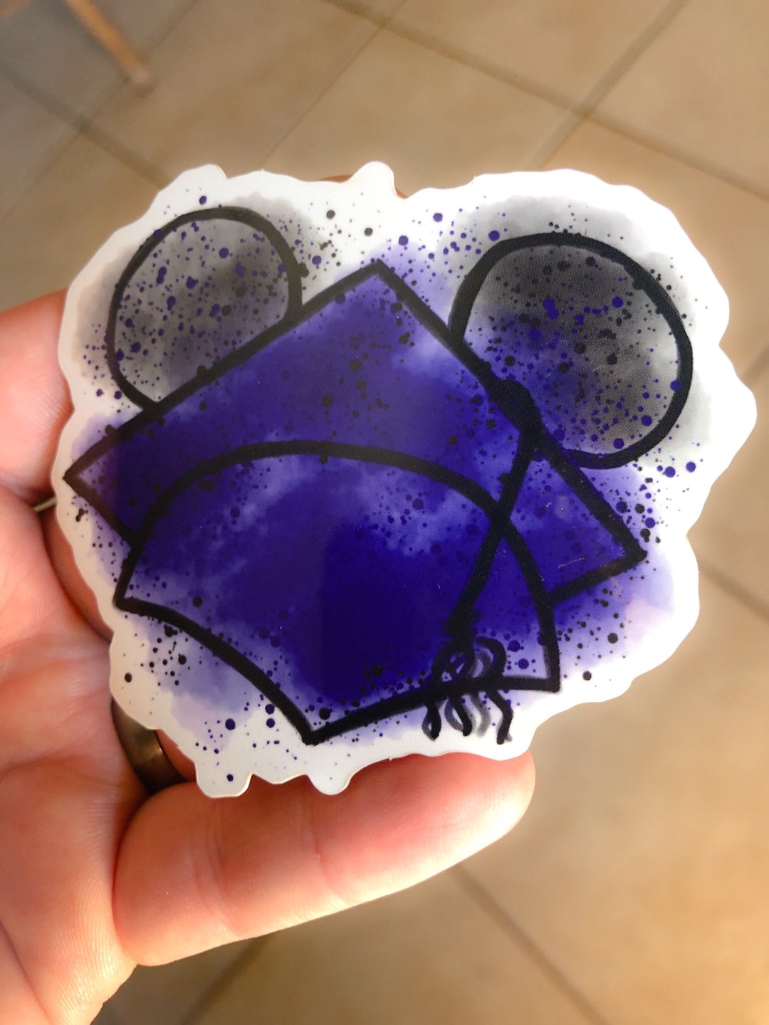 Mickey Mouse Graduation Cap Wateproof Vinyl Sticker - Etsy