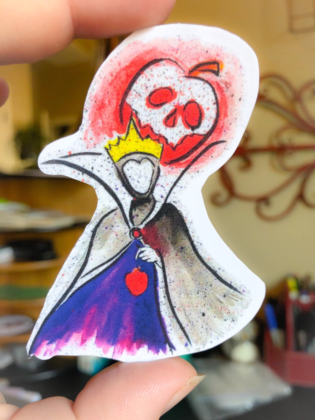Elegant Evil Queen Inspired Watercolor Vinyl Sticker - 3 Inch - Etsy