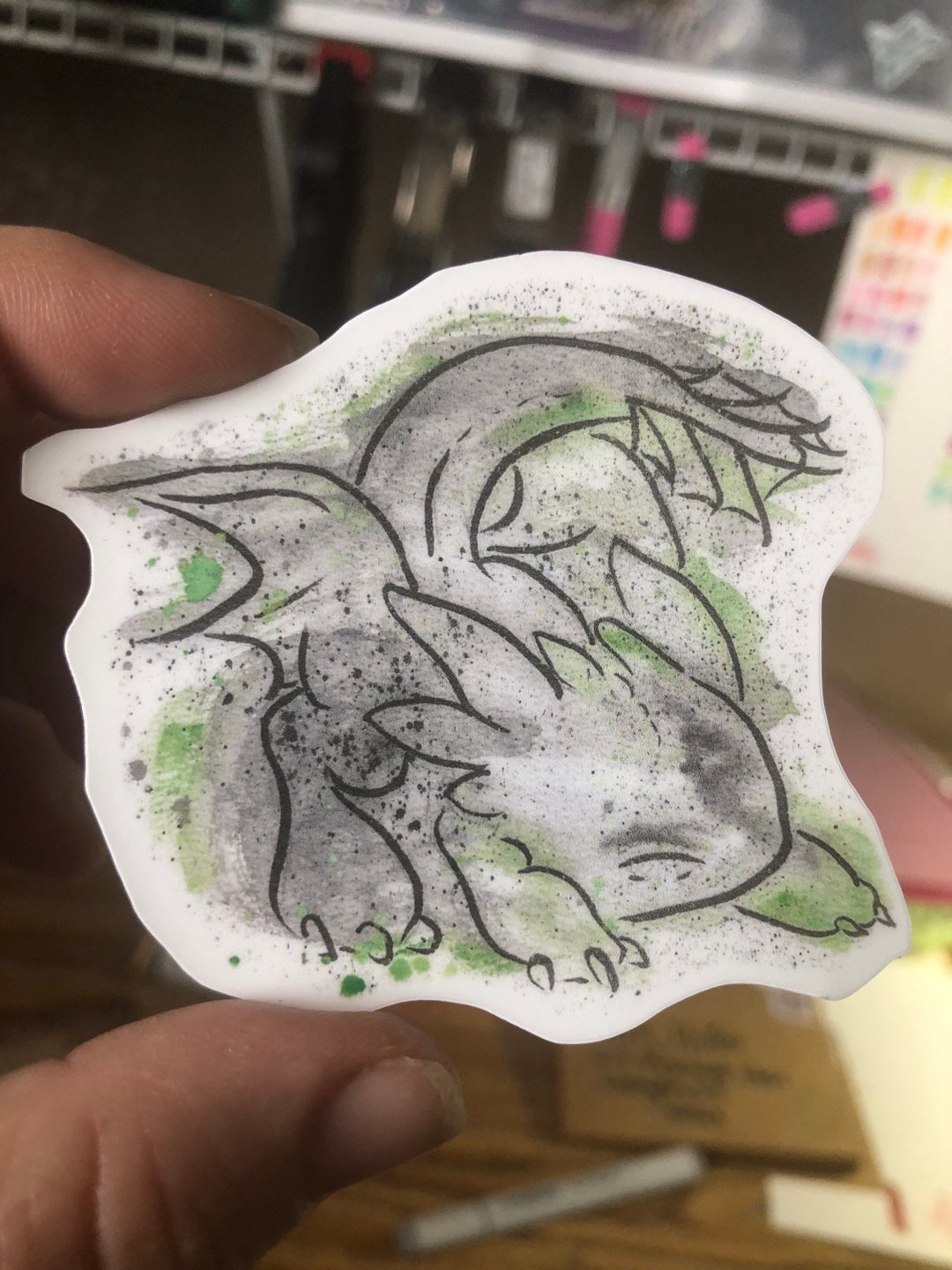 Adorable Toothless Dragon Inspired Watercolor Vinyl Sticker - 3 Inch - Etsy