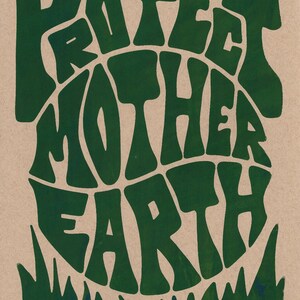 Protect Mother Earth (screen Print) - Etsy