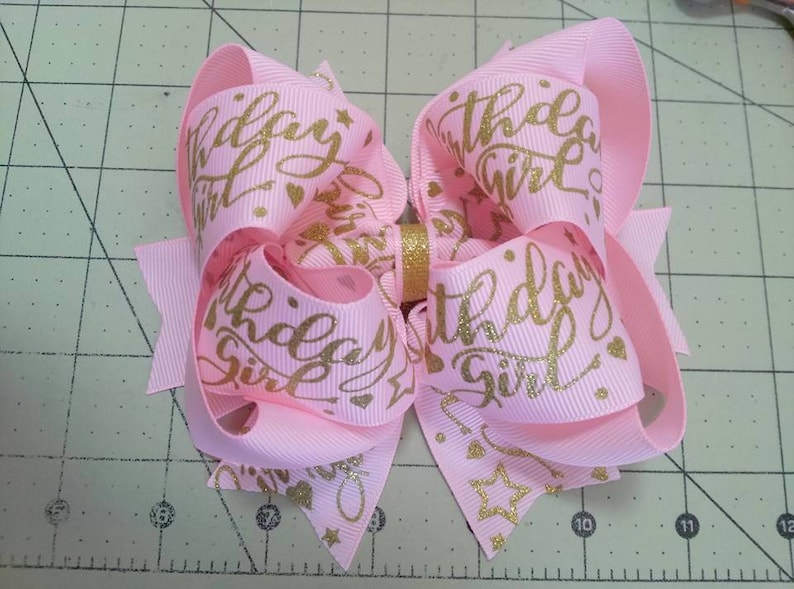Birthday Bow....birthday Girl Hair Bow...birthday Girl - Etsy