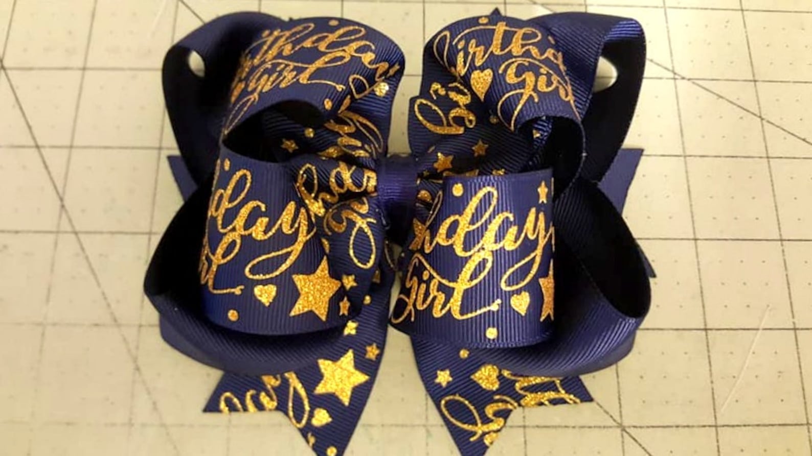 Birthday Bow....birthday Girl Hair Bow...birthday Girl - Etsy