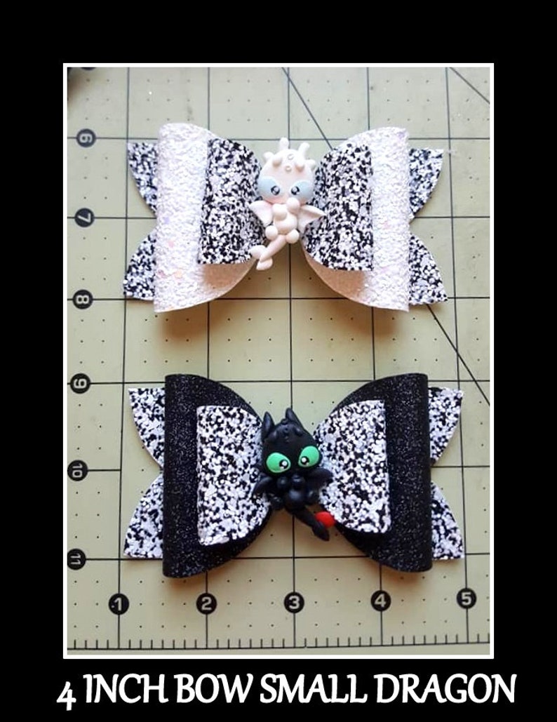Dragon Bow...toothless Bow...light Fury Bow..glitter Bow..5 | Etsy