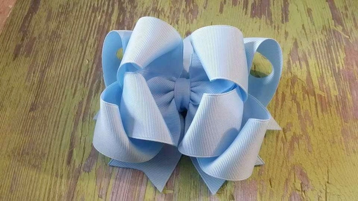 Solid Color Hair Bow...White Hair Bow...Boutique Hair | Etsy
