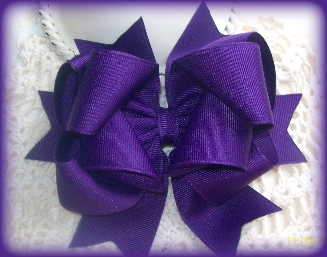 Pansy Purple Hair Bow....girls Hair Bow...toddler Hair Bow..infant Hair ...