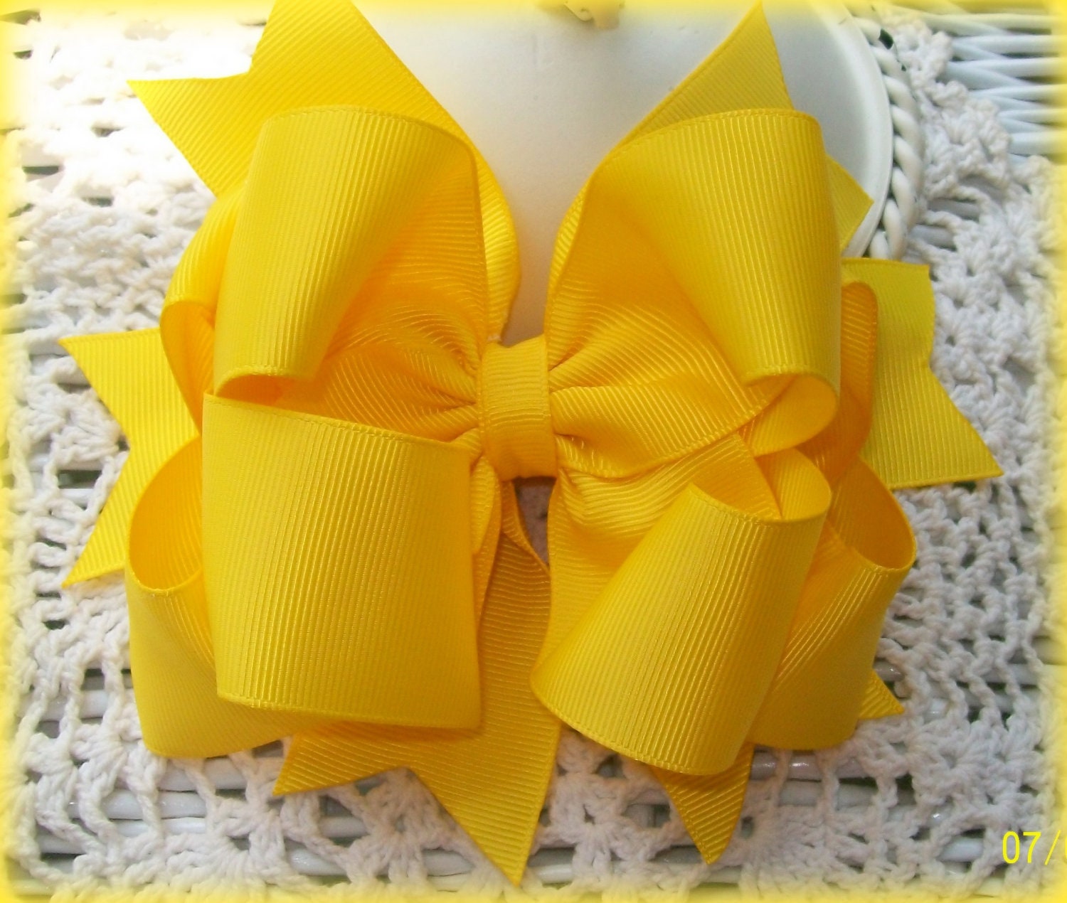 Yellow Hair Bow...school Hair Bow..yellow Hair Bows....yellow - Etsy