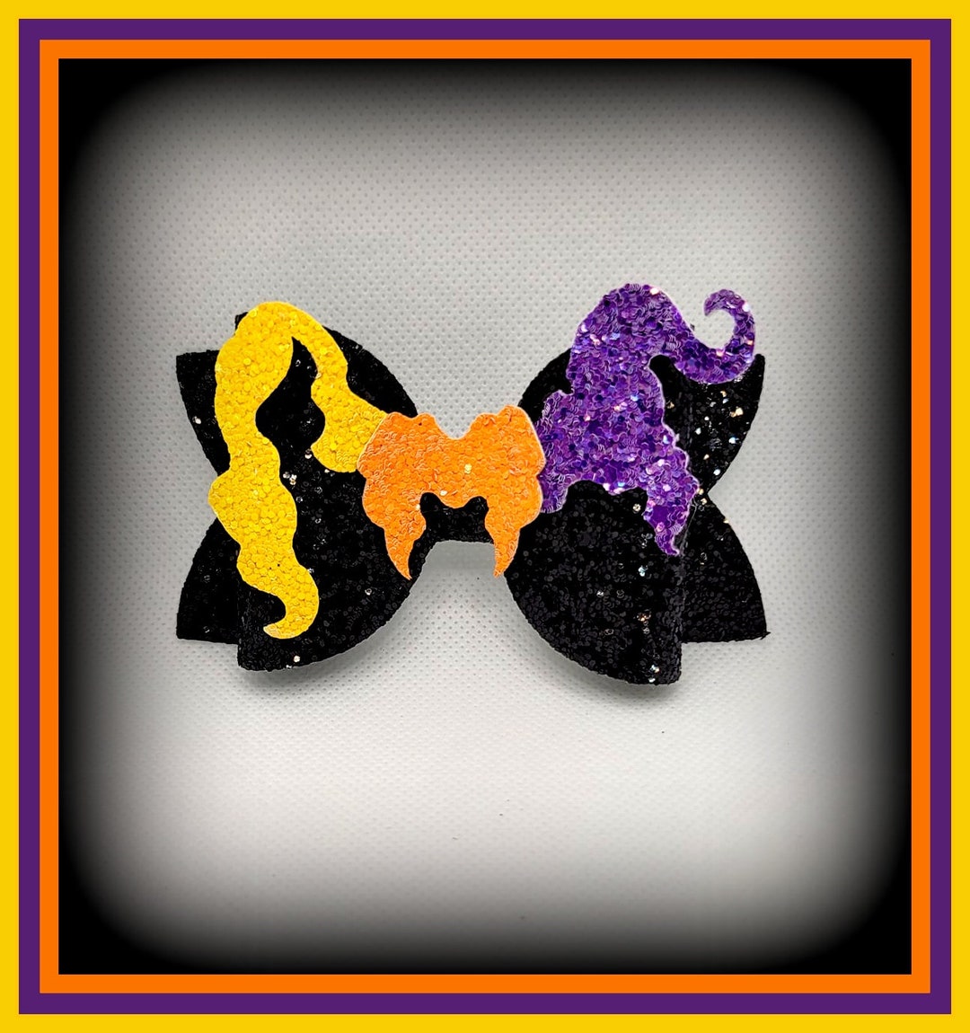 Hocus Pocus Bow...halloween Bow..halloween Glitter Bow..hocus Pocus ...