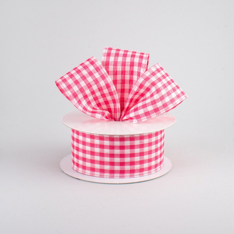 Gingham Bow..pink Gingham Bow...blue Gingham Bow..yellow - Etsy