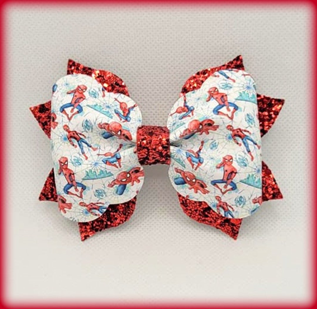 Spiderman Bow...spider Bow...spiderman Inspired Bow...spidey Bow - Etsy