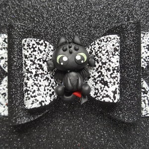 Dragon Bow...toothless Bow...light Fury Bow..glitter Bow..5 Inch Bow ...