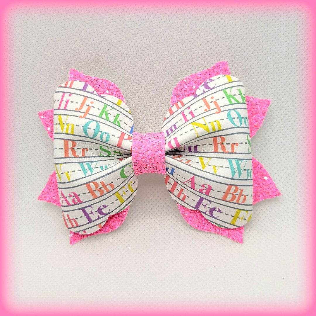School Bow...alphabet Bow...back to School Bow...back to School Hair ...