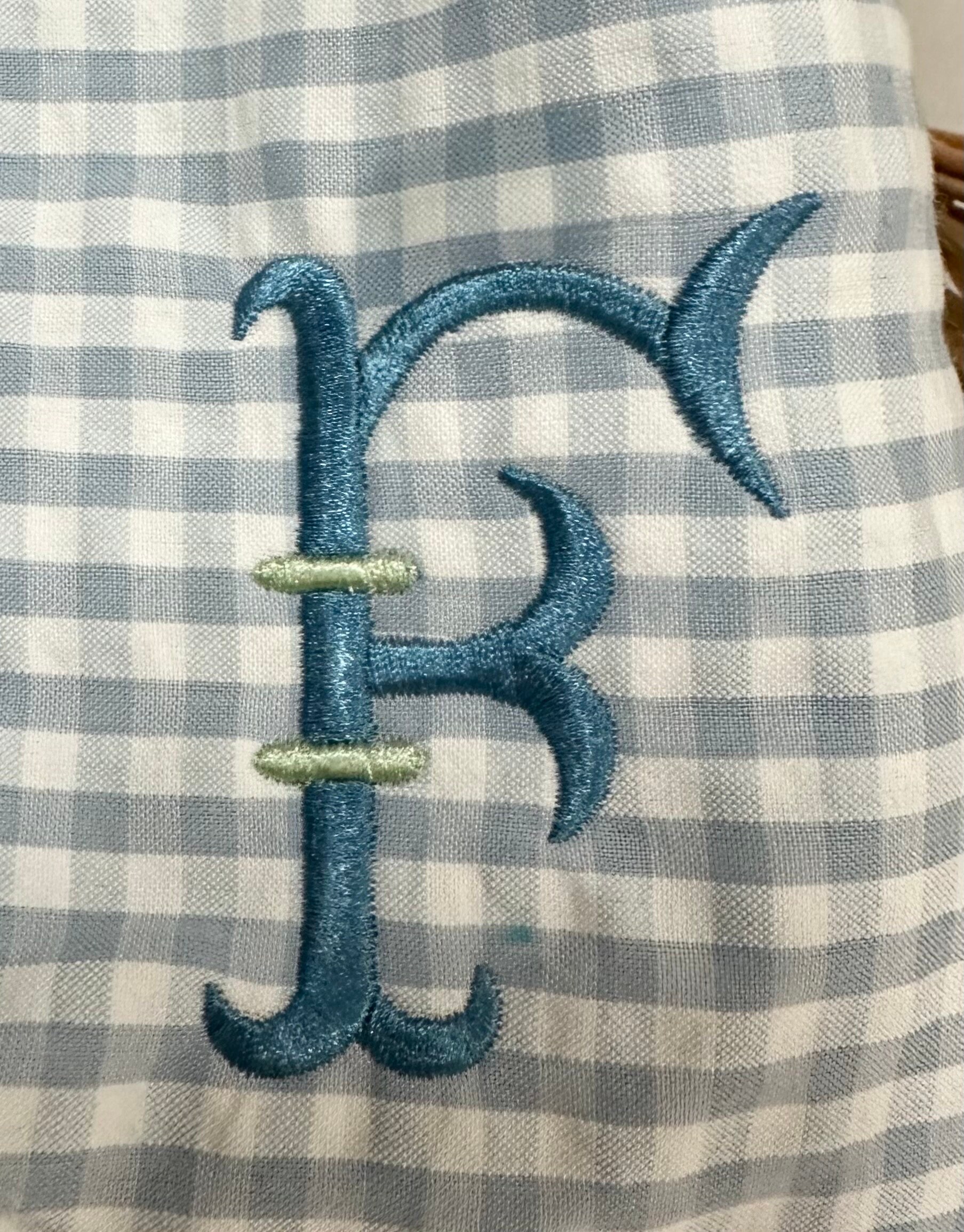 Blue Monogrammed Easter Basket Sash - Etsy