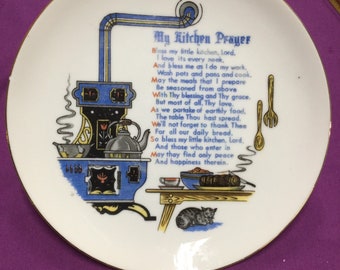 Kitchen prayer plate | Etsy
