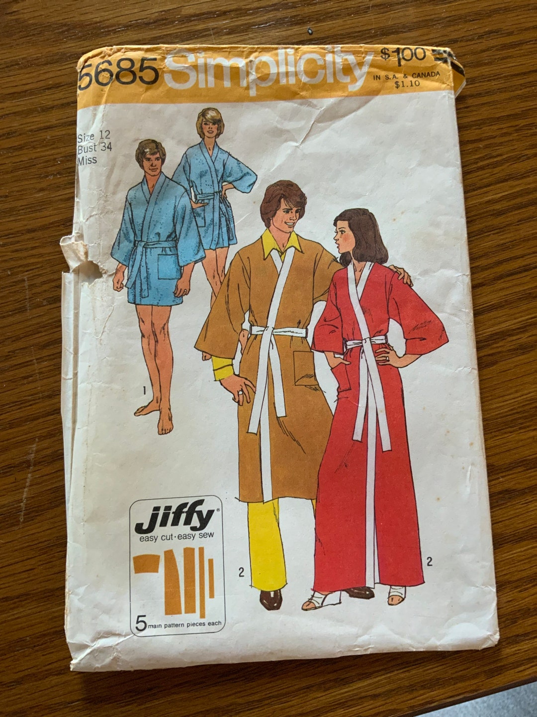 Vintage Simplicity Robe Pattern 5685 - Etsy