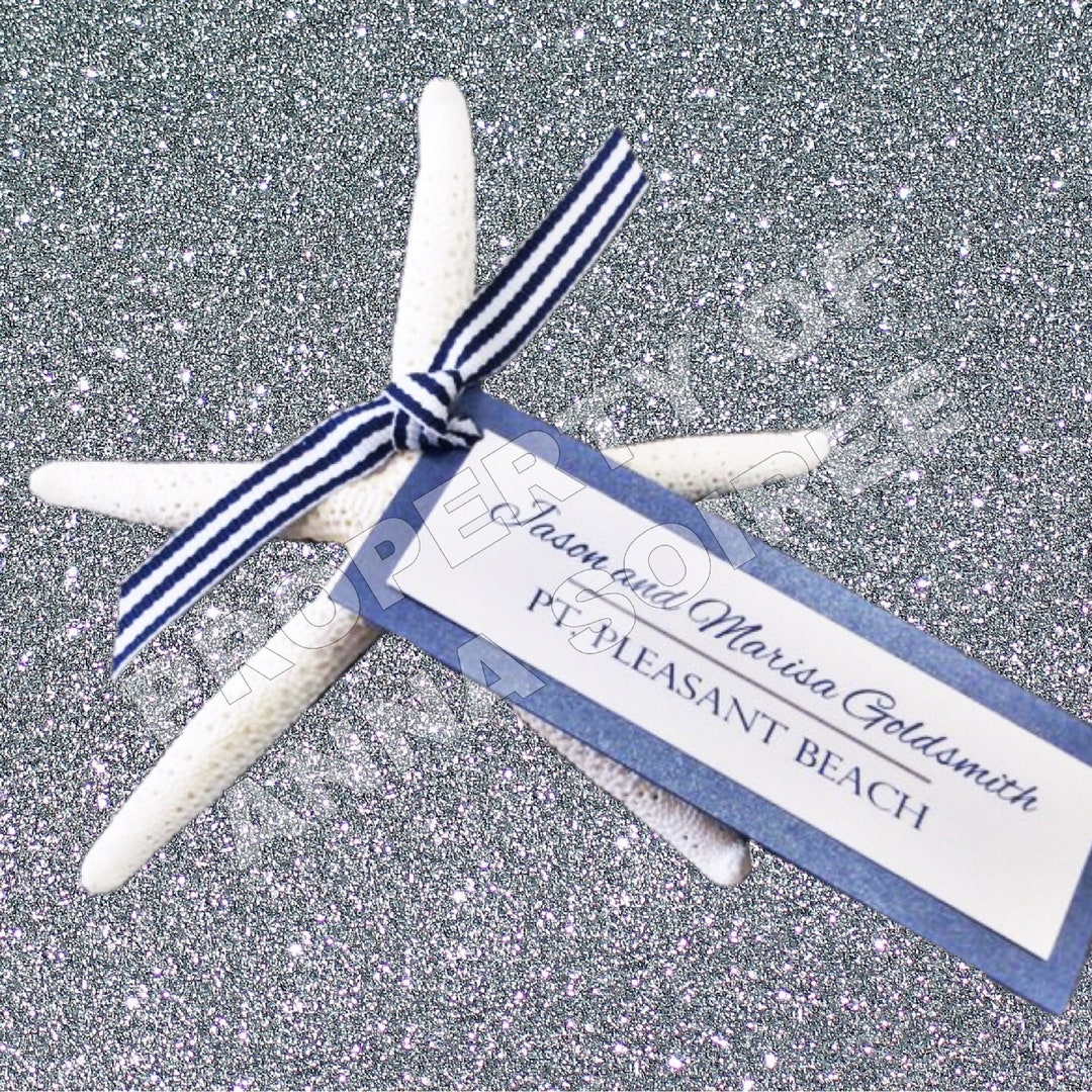 STARFISH Favors and Favor Tags- Double Layer Favor Tag and Starfish ...