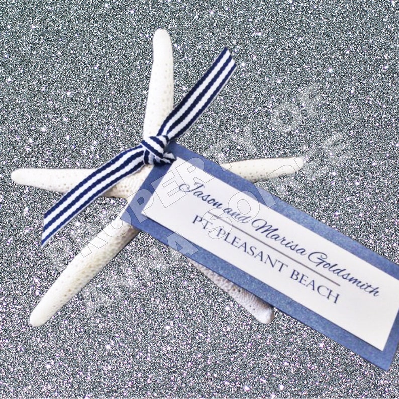 STARFISH Favors and Favor Tags Double Layer Favor Tag and Starfish You ...
