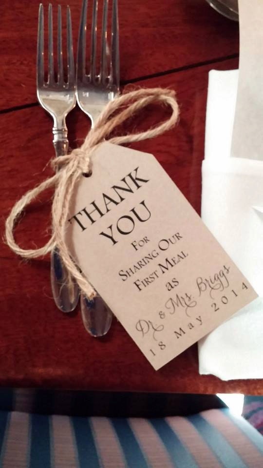 RUSTIC FLATWARE TAGS With Twine or Ribbon for Any Occasion a Great Way ...