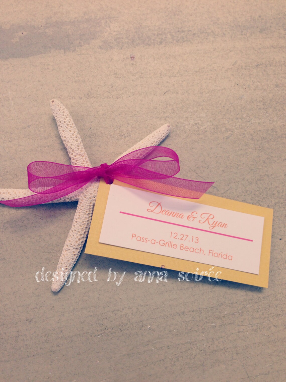 STARFISH Favors and Favor Tags Double Layer Favor Tag and Starfish You ...