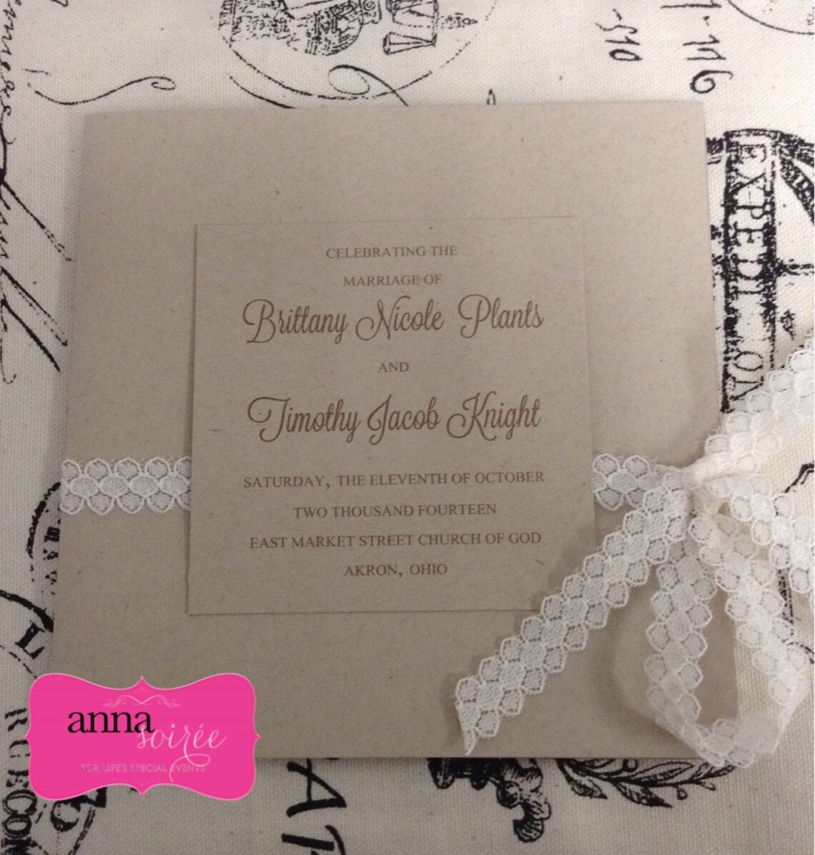 Elegant Square Wedding Programs With Lace - Etsy