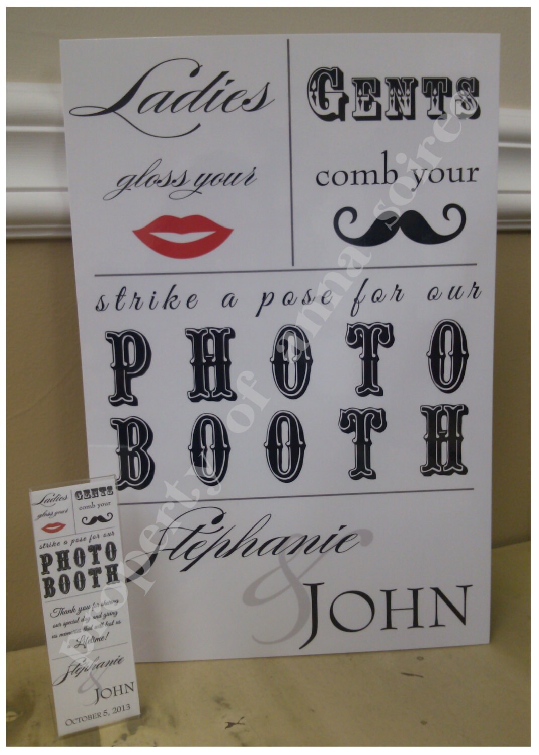PHOTOBOOTH Frame Insert Vintage Theme Moustache Wedding Photo Booth ...