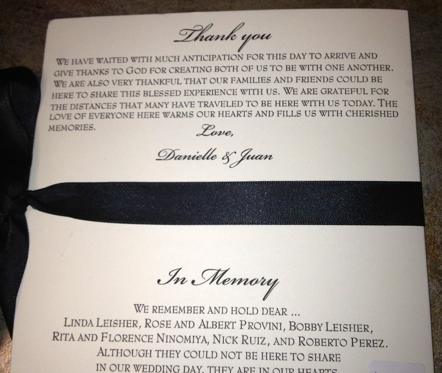 Elegant Square Wedding Programs With Ribbon - Etsy
