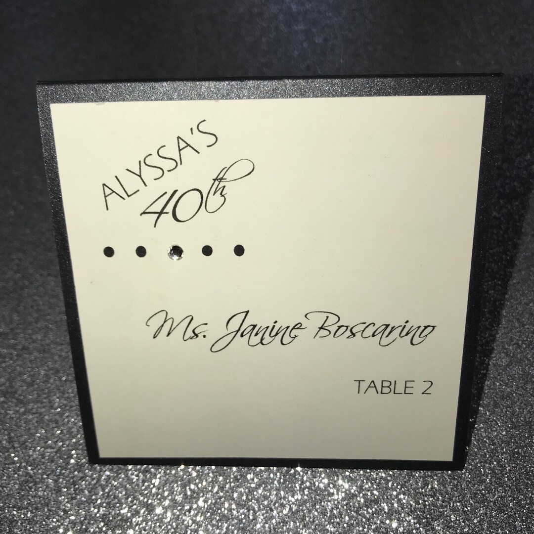 Placecards for ANY OCCASION - 1st Birthday, Sweet 16, Bat/bar Mitzvah ...