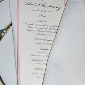PINK or BLUE Double Layer Party Menu All Colors Great for - Etsy