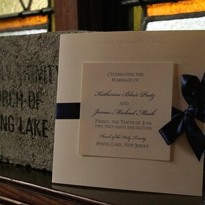 Elegant Square Wedding Programs With Ribbon - Etsy