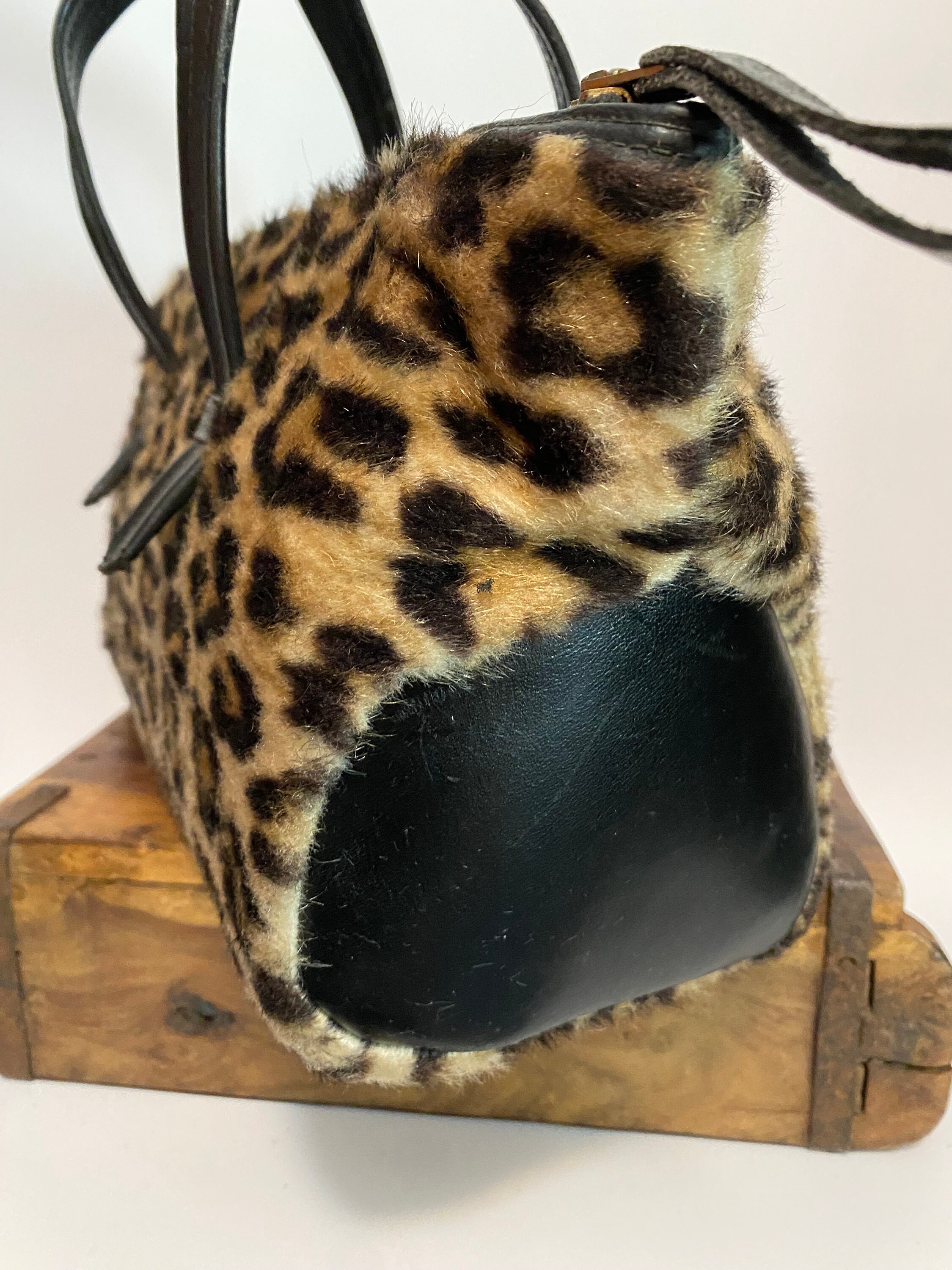 Vintage 60s RONAY Faux Fur Leopard Print Small Doctor Bag - Etsy