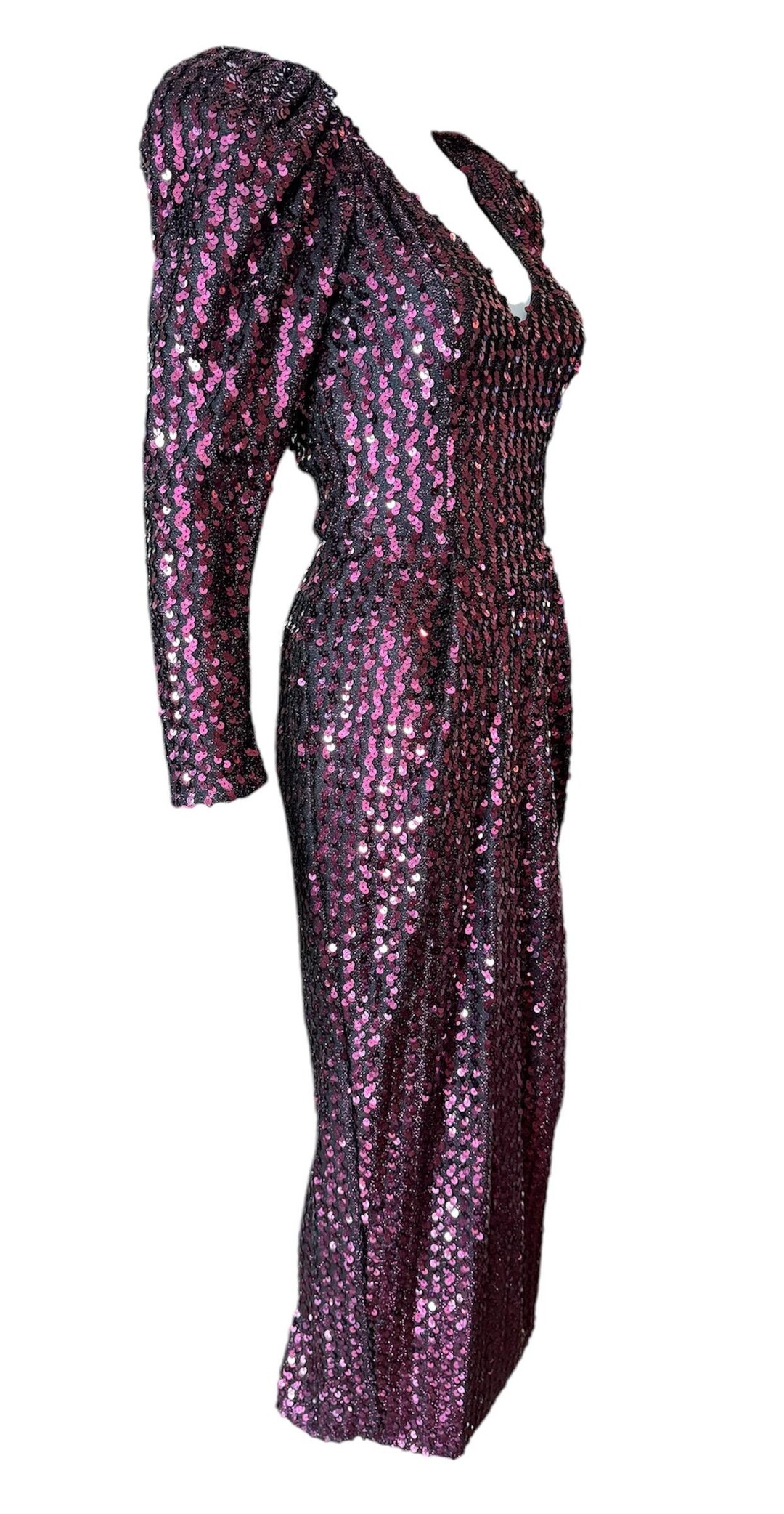 Vintage 80's CLIMAX Karen Okada for David Howard Sequin Party Disco ...