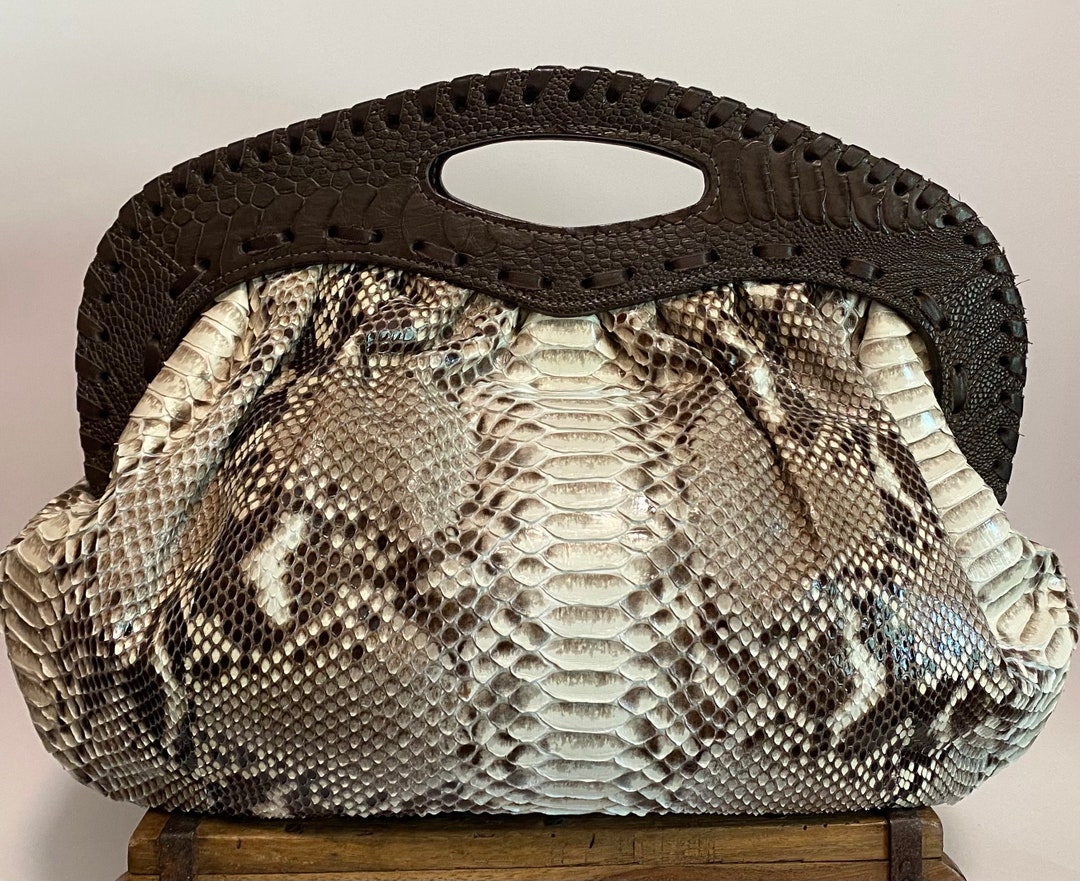 2009 Liz Carey BIRD Handbags "one Night Stand" Python Clutch! - Etsy